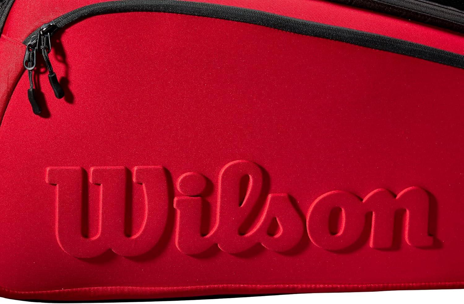 Wilson Clash V2 Super Tour Tennis Racket Bag – Red/Black, Holds up to ...