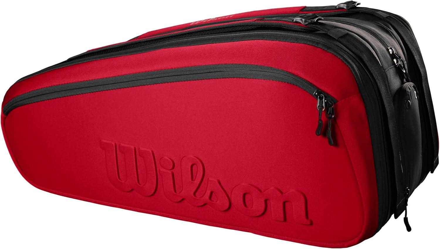 Wilson Clash V2 Super Tour Tennis Racket Bag – Red/Black, Holds up to ...
