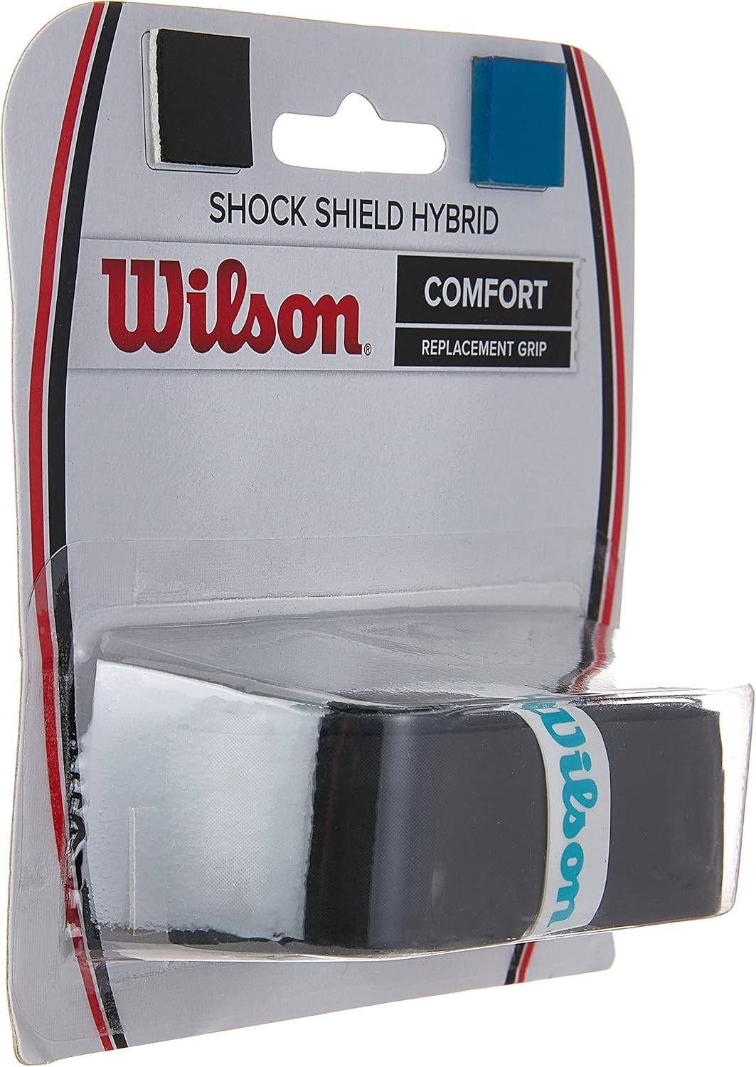 Wilson Shock Shield Hybrid Tennis Racquet Replacement Grip, Black(One ...