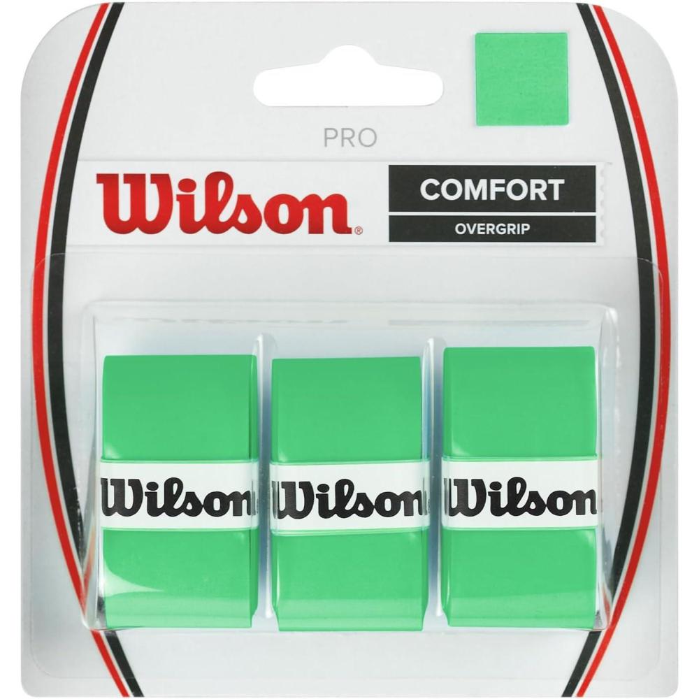 WILSON Pro Sensation Overgrip (12-Pack), White(Green) - Wilson